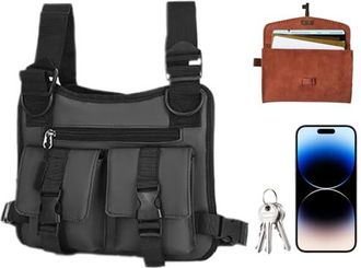 Generic Sac de transport dissimul&eacute; pour homme - Sac de poitrine r&eacute;glable et l&eacute;ger, bagage et &eacute;quipement de voyage pour fitness, v&eacute;lo, camping, marche en monta