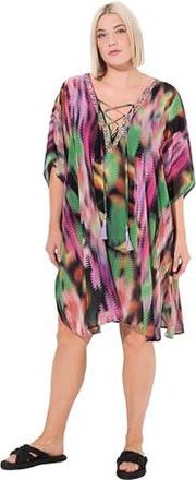 Ulla Popken Tunika Lucia, Schnürung, Sicilypixel Robes, Noir, 58-64 Femmes