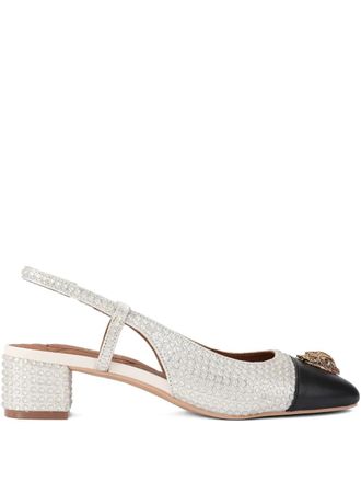 Kurt Geiger Zweifarbige Sloane Slingback-Pumps 40mm - Weiß