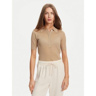 Marella Poloshirt Torbole 2513361145 Beige Slim Fit
