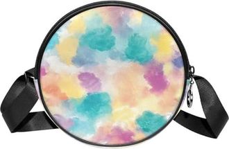 Generic Circle Petit sac &agrave; bandouli&egrave;re pour femme, sac &agrave; bandouli&egrave;re r&eacute;glable avec fermeture &eacute;clair, sac &agrave; main rond d&eacute;contract&eacute; pour femmes et filles