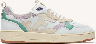 Faguo Baskets blanc et violet cuir