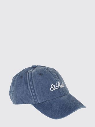 MC2 Saint Barth Casquette de baseball en denim de coton avec logo brod&eacute;