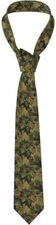 Generic Cravate Pour Homme Camouflage Militaire Abstrait Marron Vert Confortable Tie Classique Cravate Pour Affaires Mariage &Eacute;v&eacute;nements