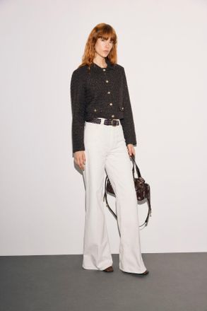 Gerard Darel Veste en tweed &agrave; lurex et sequins - JULSA - Marron
