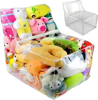 Generic Aufbewahrungstasche f&uuml;r Pl&uuml;schtiere, transparent, f&uuml;r Schlafzimmer, Wohnzimmer, Schlafzimmer