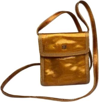 Loewe Sac bandouli&egrave;re vintage en cuir verni Madrid Pre-owned - Femme - Pre-owned - Brun - Taille: ONE Size