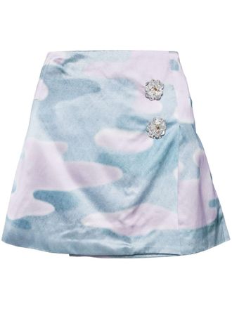 Meryll Rogge minijupe à imprimé graphique - Violet