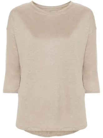 Majestic Filatures t-shirt en lin - Tons neutres