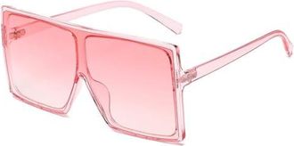 Generic Lunettes De Soleil Carr&eacute;es &Agrave; Grande Monture For Hommes, Id&eacute;ales For Le Sport Et La Conduite En Ext&eacute;rieur(Pink)