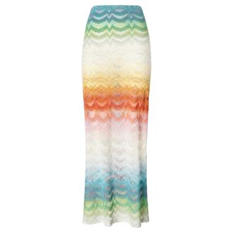 Missoni Femme, Jupes, Multicolore, Taille: 38 FR Shaded Long Skirt