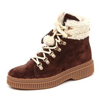 Tod's Merino Pelz Innen Stiefelette Schuh - - Shoes - Damen - Braun - 37 EU