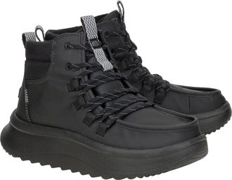 HeyDude Hey Dude Wendy Peak Apres beschichteter Twill, Schwarz/Schwarz, 41 EU