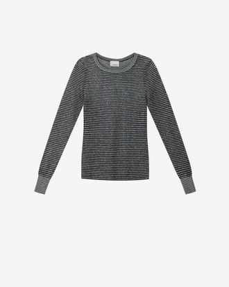 Isabel Marant Pull Cenaya - Femme - Noir Et Argent&eacute; - Taille34 - Isabel Marant