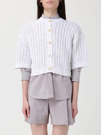 Brunello Cucinelli Leinen-Cardigan mit Intrecciato-Strick und Pailletten