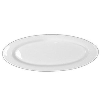 Holst Porzellan VLP 140 Porzellan Platte oval Vital Level flach, weiß, 39.5 x 15.5 x 2.5 cm