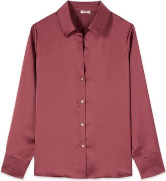 Oltre Femme, Blouses et Chemises, Rouge, Taille: 38 FR Chemisier en satin