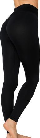 Nur Die Scrunch Leggings Nahtlose & blickdichte Highwaist Leggings breiter Bund figurformend an Po und Taille dehnbar Push Up Sporthose Damen