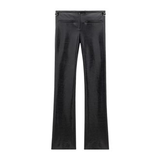 Courr&egrave;ges Femme, Pantalons, Noir, Taille: 38 FR Pantalon Noir Vinyle Taille Basse