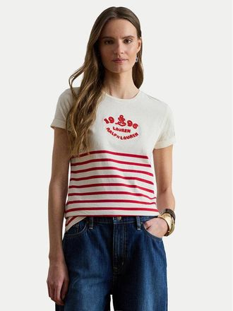 Lauren Ralph Lauren T-Shirt 200B21056002 &Eacute;cru Relaxed Fit