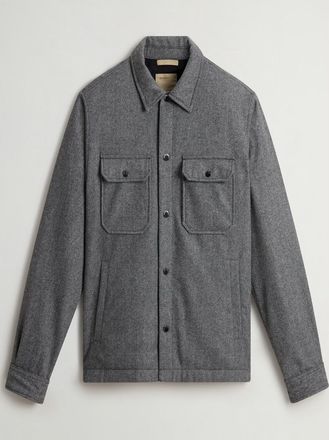 Woolrich Overshirt mit Daunenfüllung und Fischgrät-Muster in