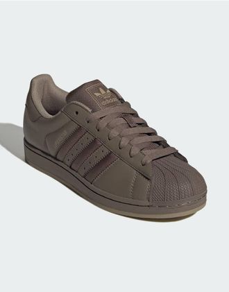adidas Originals Superstar ii - Schuhe in Blanch-Braun / Blanch Cargo