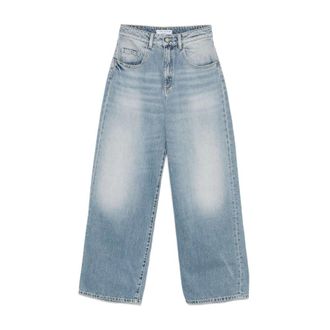 Icon Denim Los Angeles Hellblaue Klassische Jeans mit Logopatch - - Jeans - Damen - Blau - W30