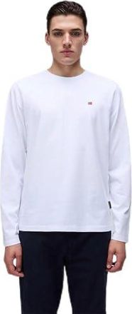 Napapijri T-SHIRT Uomo NAPAPIJRI SALIS LS - NP0A4HN7 0021 BRIGHT WHITE