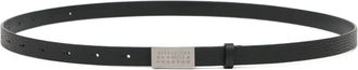 Maison Margiela ceinture à plaque logo - Noir