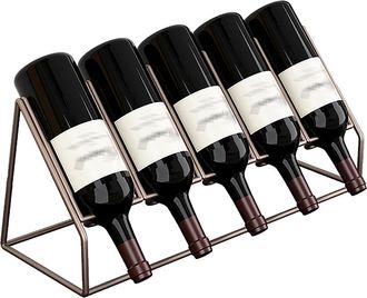 Generic Weinregal Metall, Weinflaschenhalter, Abgewinkeltes Design, Robust und Langlebig, Einfach und Stilvoll, Geeignet für Die Küche zu Hause, Das Wohnzimme