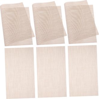 DOITOOL 6 St&uuml;ck Teiliges PVC Platzset Abwaschbar rutschfest Hitzebest&auml;ndig Tischmatten f&uuml;r K&uuml;che Esszimmer Hotel Restaurant in Beige