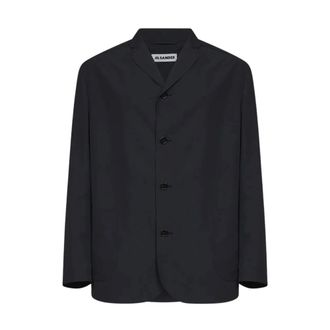 Jil Sander Single-Breasted Boxy Jacket - - Jackets - Herren - Schwarzk - L