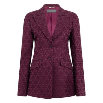 Alberta Ferretti Femme, Vestes, Violet, Taille: 38 FR Veste ajust&eacute;e