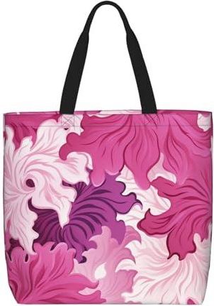 Generic Roses Sac A Main Femme R&eacute;utilisable Tote Bag D&eacute;contract&eacute; Sac A Main Femmes Pour Gym Quotidienne Universit&eacute;