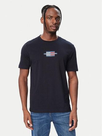 Tommy Hilfiger T-Shirt Flag Box MW0MW38636 Dunkelblau Regular Fit