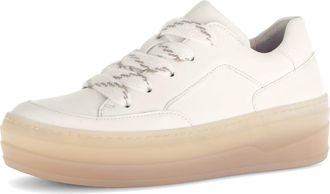 Gabor Damen Low-Top Sneaker, Frauen Sneaker,breit,Hovercraft,atmungs-aktiv,sacchetto,weich,sportlich,Weiss,schwarz,Jollys,f,Latte,37.5 EU / 4.5 UK