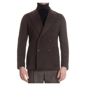 Tagliatore Doppelreihige Wolljacke - - Suits - Herren - Braun - M