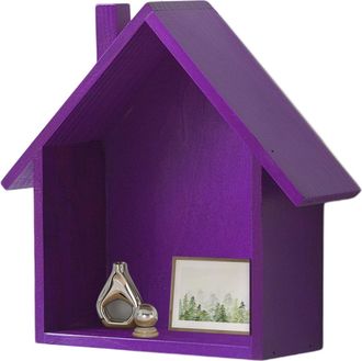 Generico Wandmontierter Kuriosit&auml;tskabinett, rustikale Aufbewahrung in Holzform, niedliche Regaldekoration f&uuml;r kleine Kinderzimmer, Bauernhofschild mit einziga