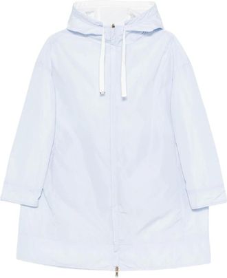 Herno Femme, Manteaux, Bleu, Taille: 42 FR Parka &agrave; Capuche avec Cordon de Serrage en Polyester