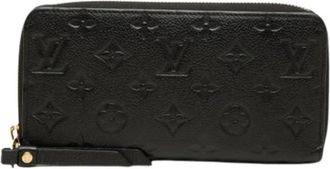 Louis Vuitton Portefeuille zipp&eacute; Monogram Empreinte Pre-owned - Femme - Pre-owned - Noir - Taille: ONE Size