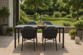 Destiny Sitzgruppe Como mit rechteckigem Esstisch CREMONA 160x90cm (4 Personen)