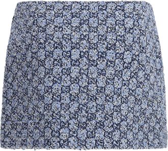 Gucci GG Tweed Skirt - Blue