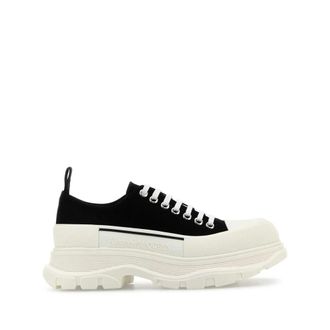 Alexander McQueen Schwarze Schn&uuml;rschuhe mit Dicker Sohle - - Shoes - Damen - Schwarzk - 39 EU