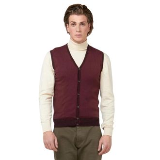 Gas Strickpullover mit V-Ausschnitt - - Knitwear - Herren - Rot - XL