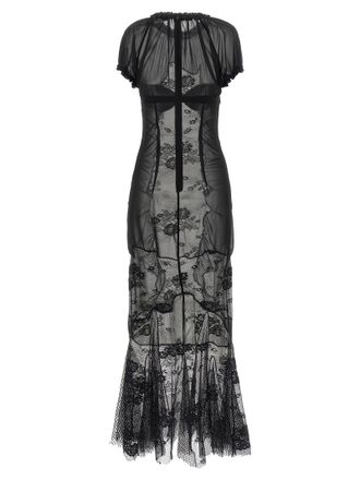 The Attico Womens Black Cotton Midi Dress