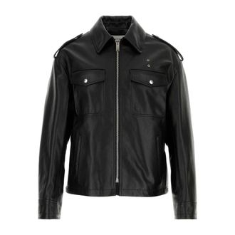 Alexander McQueen Moderne Schwarze Lederjacke - - Jackets - Herren - Schwarzk - M