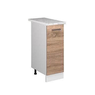 Vicco Meuble de Cuisine R-Line, Sonoma/Blanc, 30 cm, PT Marbre