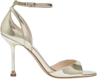 Liu Jo Femme, Chaussures, Jaune, Taille: 36 EU Sandales Lamin&eacute;es Miroir