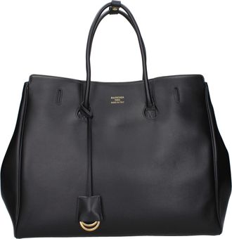 Balenciaga Femmes Sac &agrave; main Hampton en cuir Noir