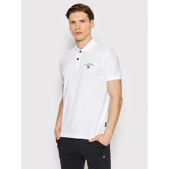 Napapijri Poloshirt Elbas NP0A4GDL Wei&szlig; Regular Fit